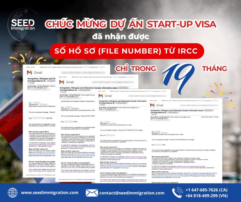 Chúc Mừng Dự Án Start-Up Visa Đã Nhận Được Số Hồ Sơ (File Number) Từ ...